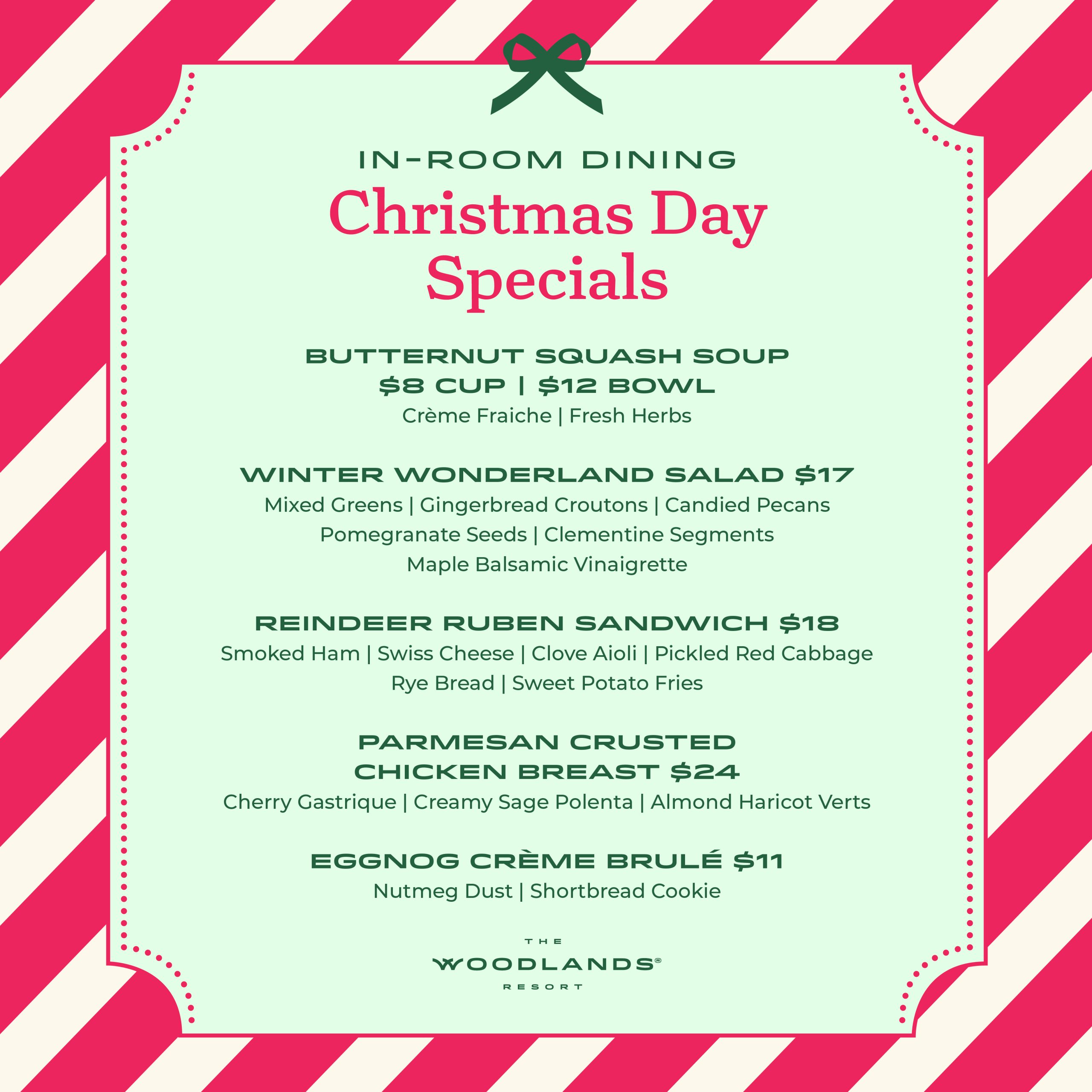 Holiday Experiences - The Woodlands Resort Holiday Dining at The ...
